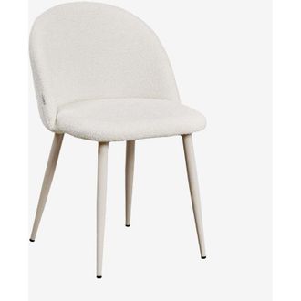 Sklum Packung mit 4 Kana Deluxe Esszimmerst&uuml;hlen aus Boucl&eacute;-Stoff Creme-Beige