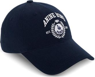 Anine Bing A-12-12495 Logo-Embroidered Cotton Baseball Cap - Navy