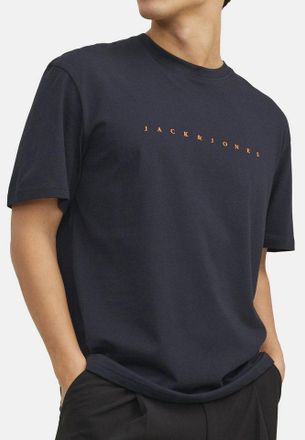 Jack & Jones T-Shirt 3er Pack Star JJ (Spar-Set, 3-tlg) T-Shirt - Baumwolle - Atmungsaktiv - Mit Print auf der Brust