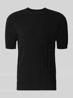 A|X Armani Exchange Strickshirt aus Viskose-Mix mit Strukturmuster
