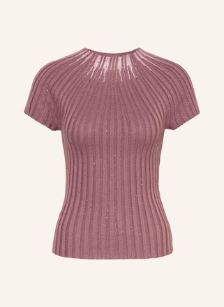 Guess Strickshirt Mit Schmucksteinen lila