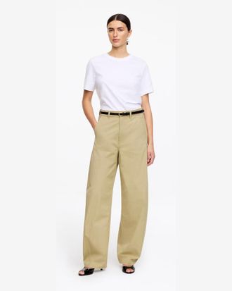 Arket Hose Mit Barrel Leg -Beige