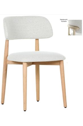 Livetastic Stuhl, Natur, Beige, Holz, Textil, Eiche, massiv, rund, 49x79x51 cm, Esszimmer, St&uuml;hle, Esszimmerst&uuml;hle, Vierfu&szlig;st&uuml;hle