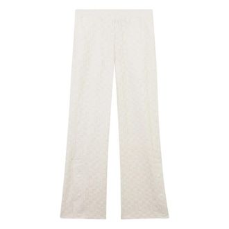 GCDS Hose mit Monogramm-Muster - - Trousers - Herren - Wei&szlig; - M