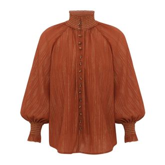 Zimmermann Aster Blouse - - Blouses & Shirts - Damen - Braun - L