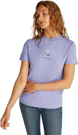 Calvin Klein T-Shirt Manches Courtes Femme Shadow Graphic Tee Regular Fit, Violet (Persian Violet), XL