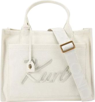 Kurt Geiger Femme, Sacs, Blanc, Taille: ONE Size Kurt Embroidered Tote