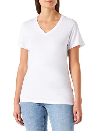 HAKRO Damen V-Shirt Classic - 126 - wei&szlig; - Gr&ouml;&szlig;e: 3XL