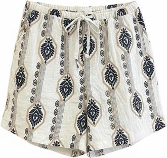Gianni Lupo Femme, Shorts, Beige, Taille: 44 FR Bermuda a fantasia