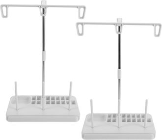 Cabilock WEKAMOS 2 St&uuml;ck-Pack Abnehmbarer Kunststoff Garnrollenhalter F&uuml;r N&auml;hmaschinen Spulenhalter Mit Drehbarem Fadenlauf N&auml;hzubeh&ouml;r F&uuml;r Stickerei Und Bastel