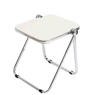 Generic Acryl Beistelltisch Zusammenklappbar Couchtisch Klappbar Durchsichtig Nachttisch Freizeittisch Arbeitszimmer Zuhause Büro Ausstellung(White)