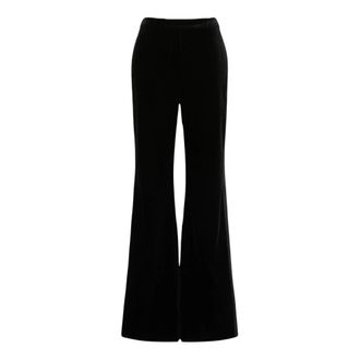 Max Mara Smoking-Hose aus Samt - - Trousers - Damen - Schwarzk - L