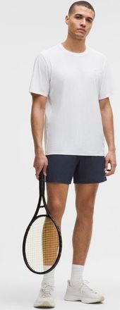 lululemon Gestreifte Tennis-Shorts aus f&uuml;r M&auml;nner - 13 cm - Gr&ouml;&szlig;e 2XL in Club Blue