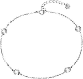 Glanzst&uuml;cke M&uuml;nchen Fu&szlig;kettchen - Sterling Silber Fu&szlig;kette Zirkonia - Gr. unisize - in Silber - f&uuml;r Damen
