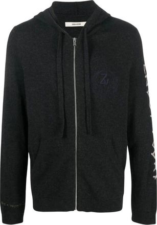 Zadig&Voltaire Gilet Clash en cachemire - Homme - Sweatshirts et sweats &agrave; capuche - Noir - Taille: XL