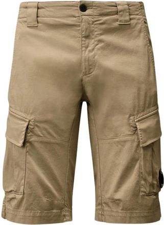 C.P. Company Beige Cargo Satin Shorts mit Taschen - - Shorts - Herren - Beige - XS