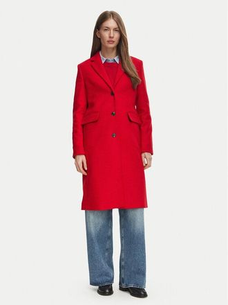 Tommy Hilfiger Wollmantel Classic WW0WW51106 Rot Regular Fit