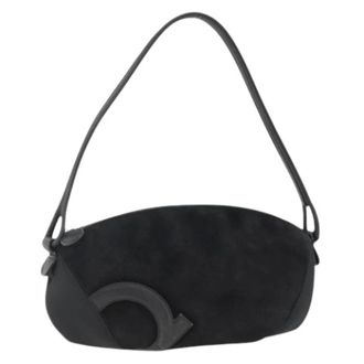 Ferragamo Sac bandouli&egrave;re en daim Pre-owned - Femme - Pre-owned - Noir - Taille: ONE Size