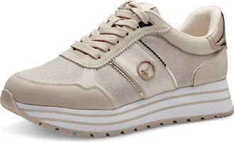 Tamaris Damen Schn&uuml;rer Vegan beige 36