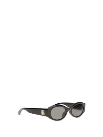 Balenciaga Womens Af Rotondi Nano Sunglasses Black Acetate