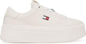 Tommy Jeans Sneakers Tommy Jeans Tjw Script Cupsole Flatform EN0EN02961 Wei&szlig;