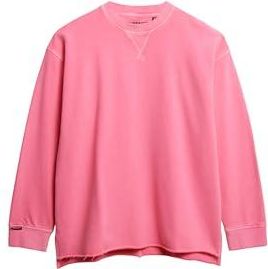 Superdry Studios Sweat-shirt &agrave; col rond pour femme Rose fluo 42