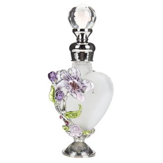 Angoily Vintage Parf&uuml;mflasche Glas Emaille Blumendesign Nachf&uuml;llbar Spr&uuml;hflasche Duftzerst&auml;uber f&uuml;r Parf&uuml;m und &Auml;therische &Ouml;le Dekorativ und Praktisch