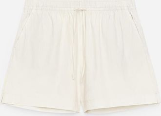 Arket Popeline-Shorts Mit Kordelzug -Wei&szlig;