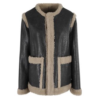 Maison Margiela Schwarze Lammfell Wendbare Sportjacke - - Jackets - Damen - Schwarzk - S