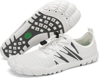 Saguaro Barfu&szlig;schuhe Herren Schnell Trocknend Wasserschuhe Leicht Atmungsaktive Badeschuhe M&auml;nner rutschfest Barfussschuhe, Wei&szlig;, 45 EU