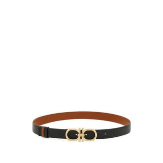 Ferragamo Gancini Lederg&uuml;rtel - - Accessories - Damen - Schwarzk - 95 CM