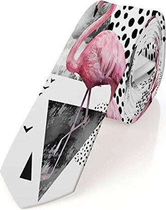 Generic Flamant Roses Cravate Élégante Cravatte Classique Cravates Hommes Pour Célébrations Événements Formelle