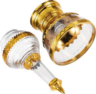 NUOBESTY Buddhistische Wasseropferschale Tropfflasche aus Transparentem Glas für Hausaltar Taufwasserbehälter mit Segenstropfen für Religiöse Zeremonien