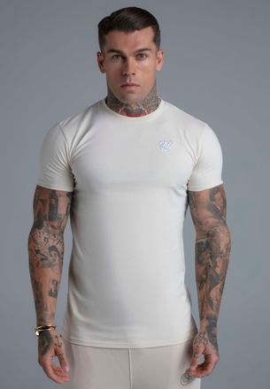 Siksilk Herren Ecru Essentials T-Shirt XXL