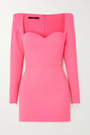 Alex Perry Grant Minikleid Aus Neonfarbenem Stretch-cr&ecirc;pe - Pink