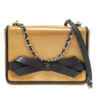 Carolina Herrera Pre-owned Canvas Schultertasche - - Pre-owned - Damen - Beige - ONE SIZE
