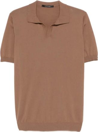 Tagliatore Homme, Tops, Brun, Taille: 3XL Keith Collared T-shirt