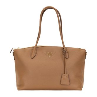 Prada Mittlere Leder Schultertasche - - Bags - Damen - Braun - ONE SIZE
