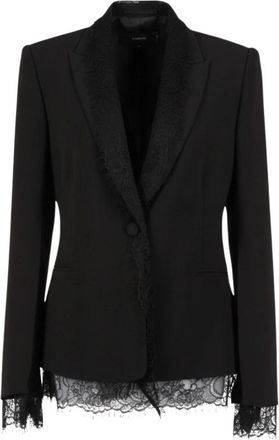 Twinset Giacca con pizzo - - Jackets - Damen - Schwarzk - XS