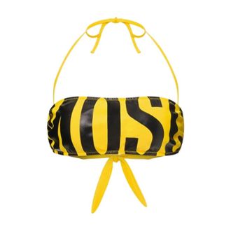 Moschino Maxi Logo Bikini Top - - Swimwear - Damen - Gelb - M