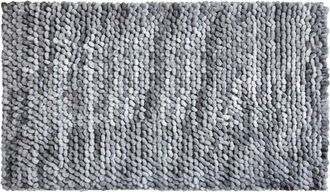 Linea Due Punto Badteppich 70x120 cm Silber grau