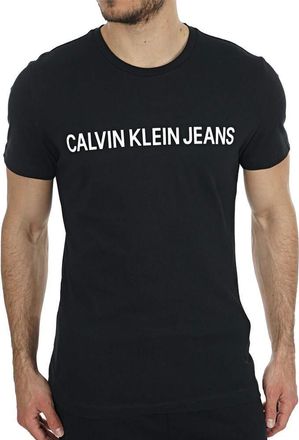 Calvin Klein Jeans Herren Core Institutional Logo Slim TEE T-Shirt,, per pack Schwarz (Ck Black 099), Large (Herstellergröße: L)
