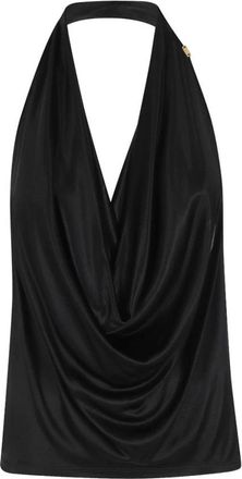 Elisabetta Franchi Femme, Blouses et Chemises, Noir, Taille: 36 FR Top
