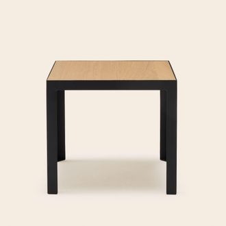 Madura Table DAppoint Orelia Bois et m&eacute;tal noir - MARRON