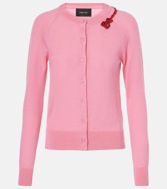 Simone Rocha Cardigan en laine et soie à ornements