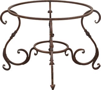 Biscottini International Tischgestell aus Eisen, Tisch aus Schmiedeeisen für den Garten, Tischfuß aus Glas, Tischbeine aus Schmiedeeisen von Hand geschmiedet, Tischgestell auß