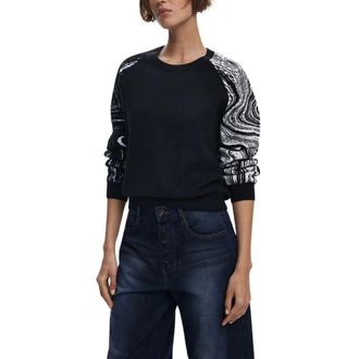 Desigual Rundhals-Pullover - - Knitwear - Damen - Schwarzk - L
