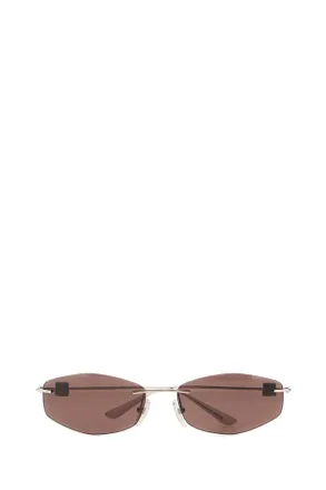 Balenciaga Womens Silver Metal Sunglasses Lt Ruthenium - Brwn Occhiali Da Sole