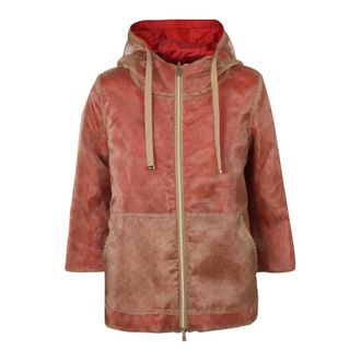 Herno Reversible Organza Monogramm Cape mit Kapuze - - Jackets - Damen - Mehrfarbig - S