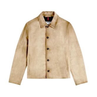 Fay Jacke aus Kalbsleder mit Kn&ouml;pfen - - Jackets - Herren - Beige - L